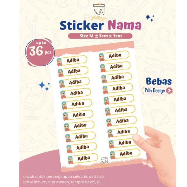 Jual Stiker Label Nama Anak | Shopee Indonesia