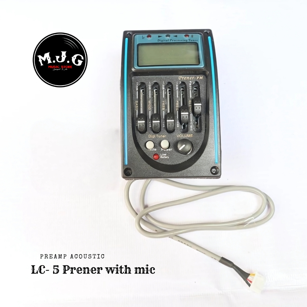 Jual pickup preamp gitar akustik elektrik string lc prener lc with mic ...