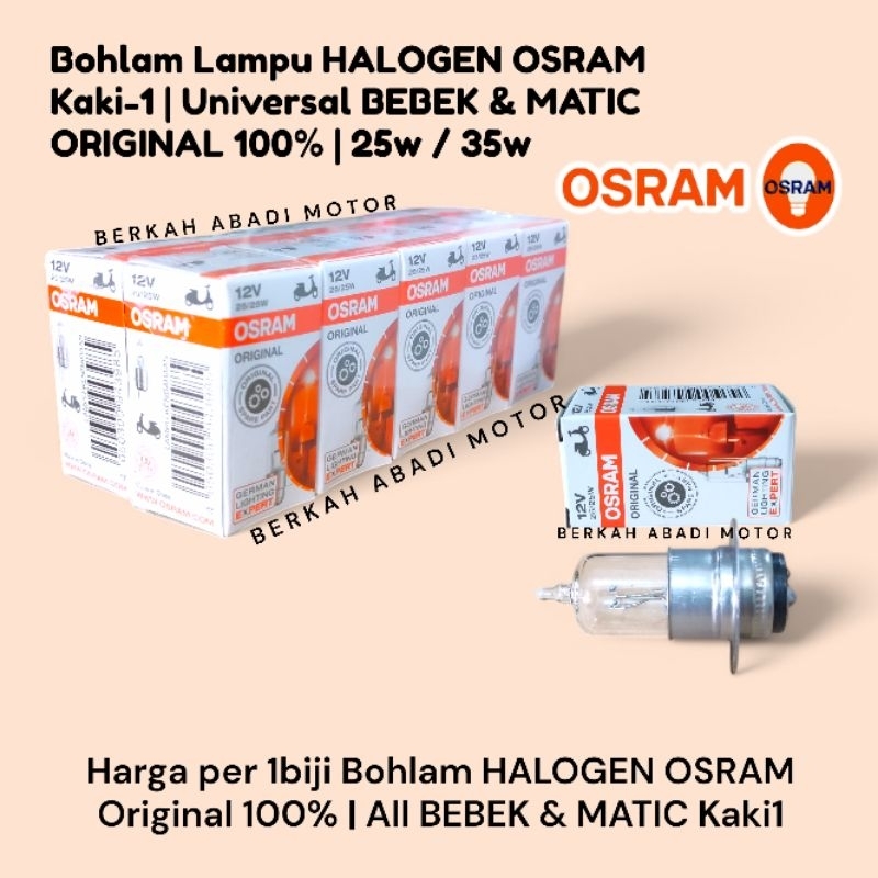 Jual [ORI 100%] Bohlam lampu depan Halogen K1 Original OSRAM | Bolam Dop Beat Grand Mio Smash ...