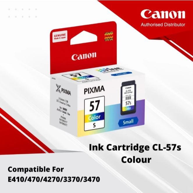 Jual Tinta Original Canon 57 Small Color CL57s - Tinta Canon E410 E470 ...