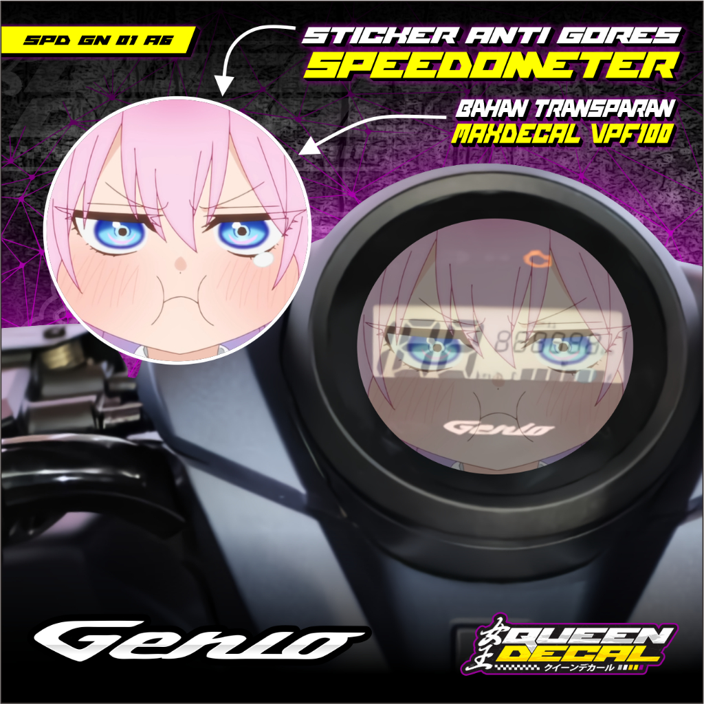 Jual Stiker Speedometer Transparan Anime Genio - Motif Anime Karakter ...