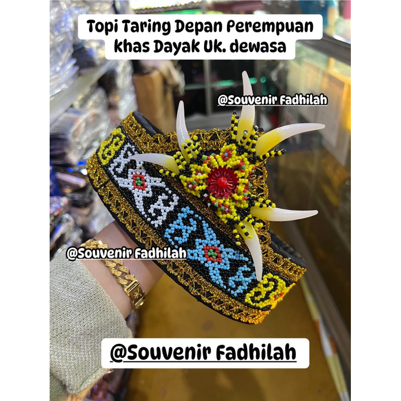 Jual Topi Taring Depan Cewe Khas Dayak Kaltim | Shopee Indonesia