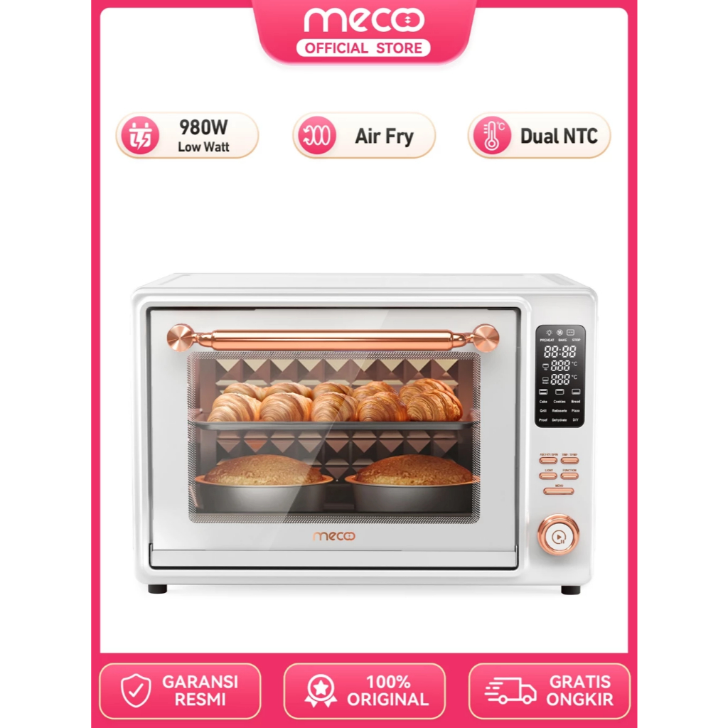 Jual Mecoo Aesthetic Premium Digital Oven Listrik 980 Low Watt 38 Liter ...