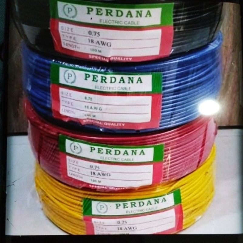 Jual KABEL SERABUT NYAF 0,75 MM ROL 100M MERK PERDANA | Shopee Indonesia