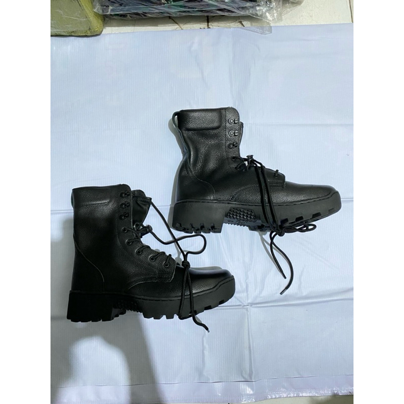 Jual SEPATU KULIT JERUK TNI TERBARU ORIGINAL | Shopee Indonesia