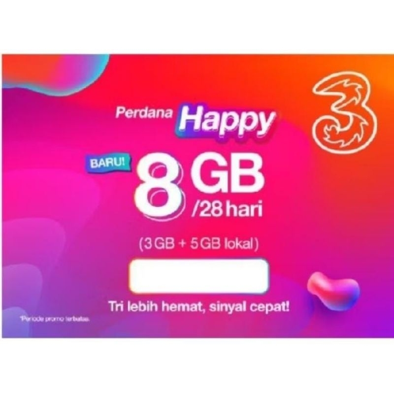 Jual Perdana tri 8GB murahh on | Shopee Indonesia