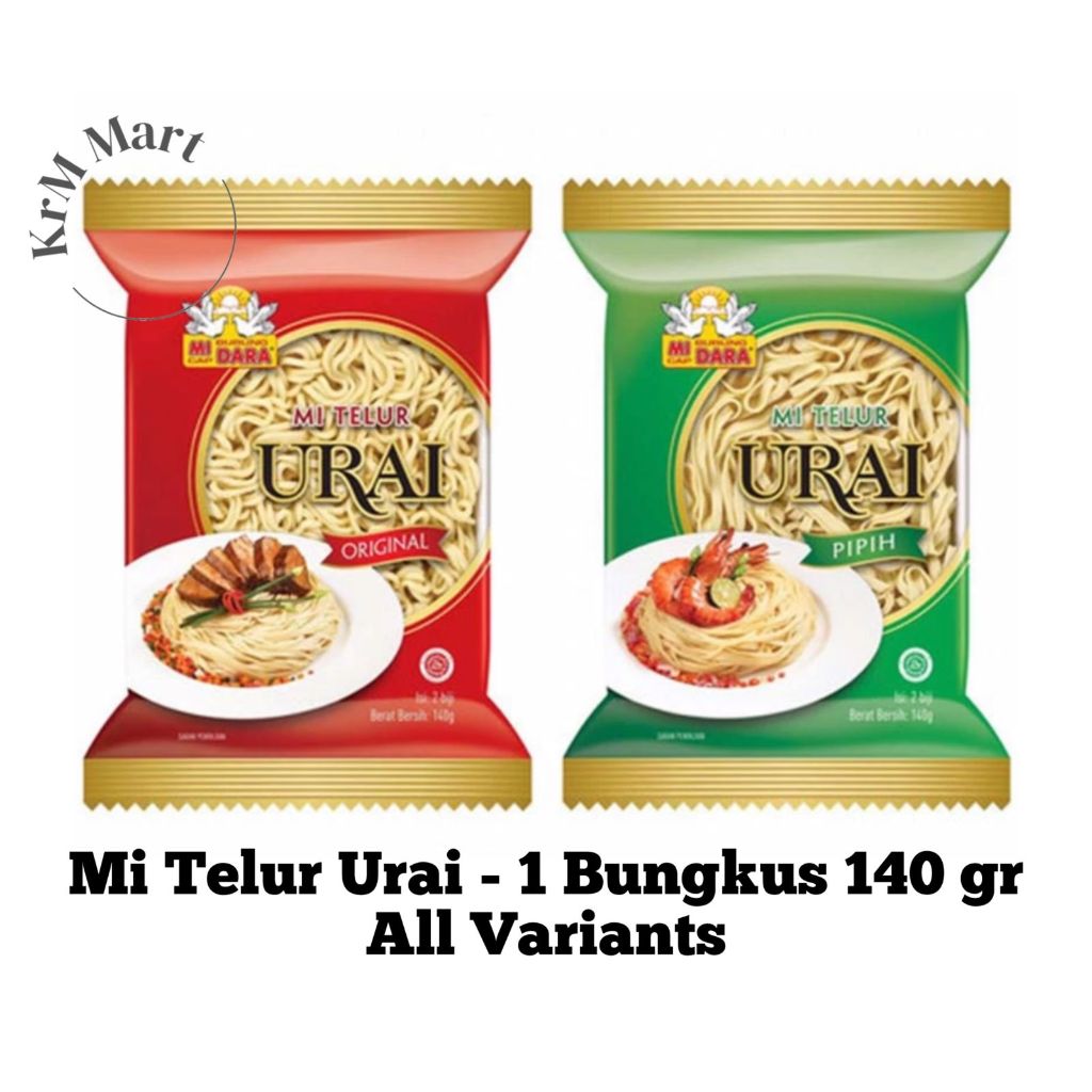 Jual Mie Telur Urai 1 bungkus 140 gr gram All Varian bulat merah original pipih hijau mi cap ...