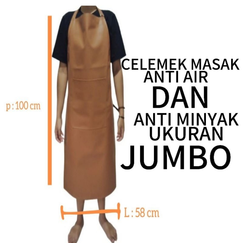 Jual Apron PVC Celemek Ukuran jumbo Pria Wanita Apron di lengkapi Tali ...
