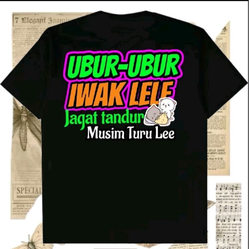 Jual Kaos Ubur-ubur, V1,Iwak Lele Jagat Tandur Musim Turu Lee / Kaos ...
