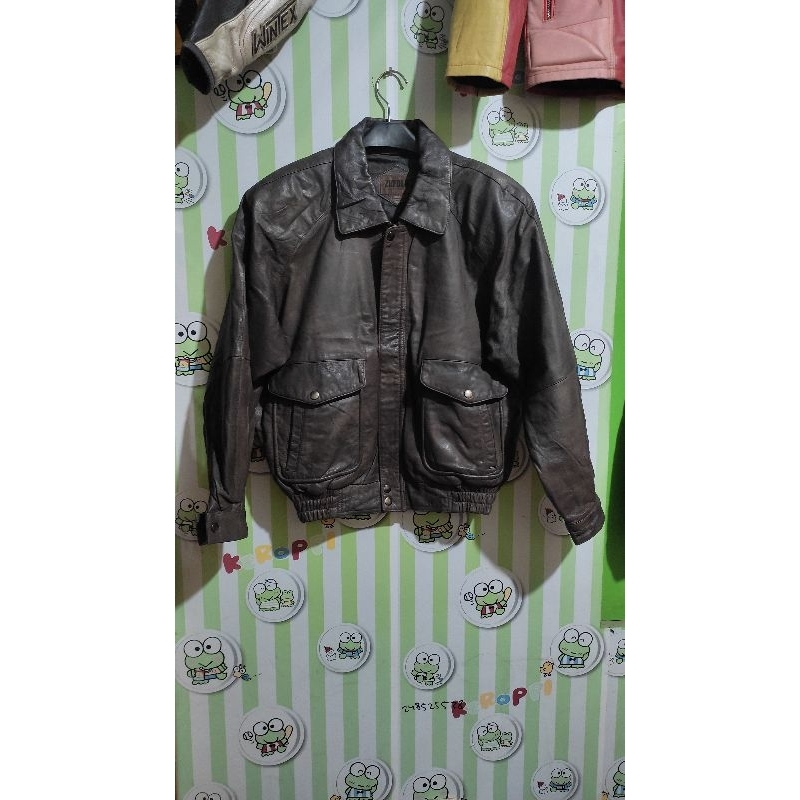 Jual jakul papaganteng model pilot size L (likenew)coklat wosh | Shopee ...