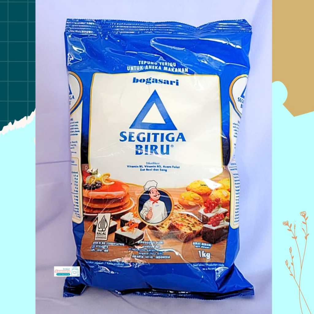 Jual SAMAWA - TEPUNG TERIGU SEGITIGA BIRU 1 KG | Shopee Indonesia