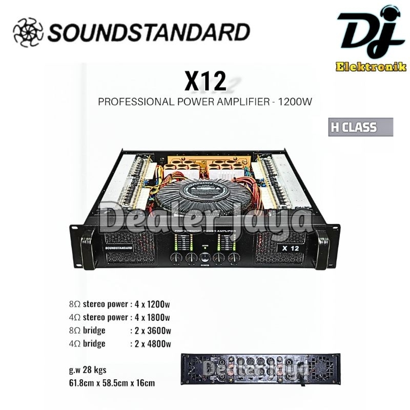 Jual Power Amplifier Soundstandard X 12 / X12 - 4 channel (Sound ...