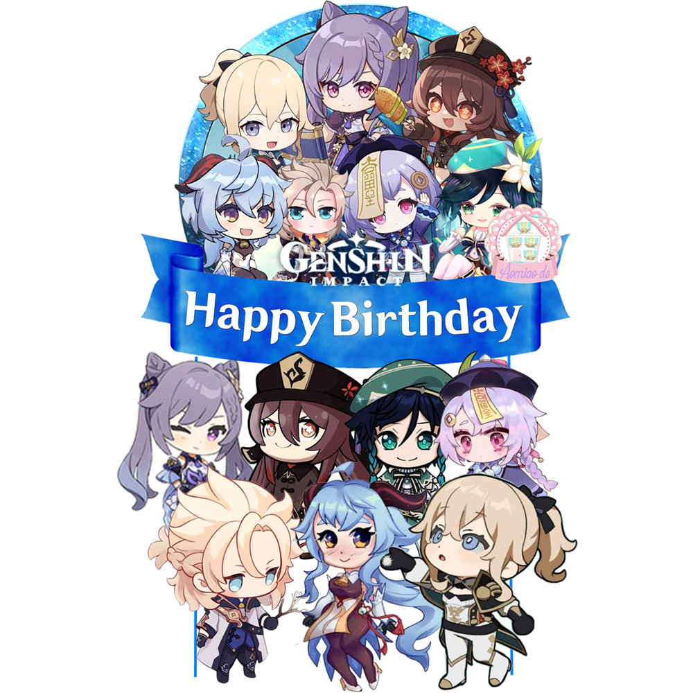 Jual GENSHIN IMPACT CHIBI CAKE TOPPER | Shopee Indonesia