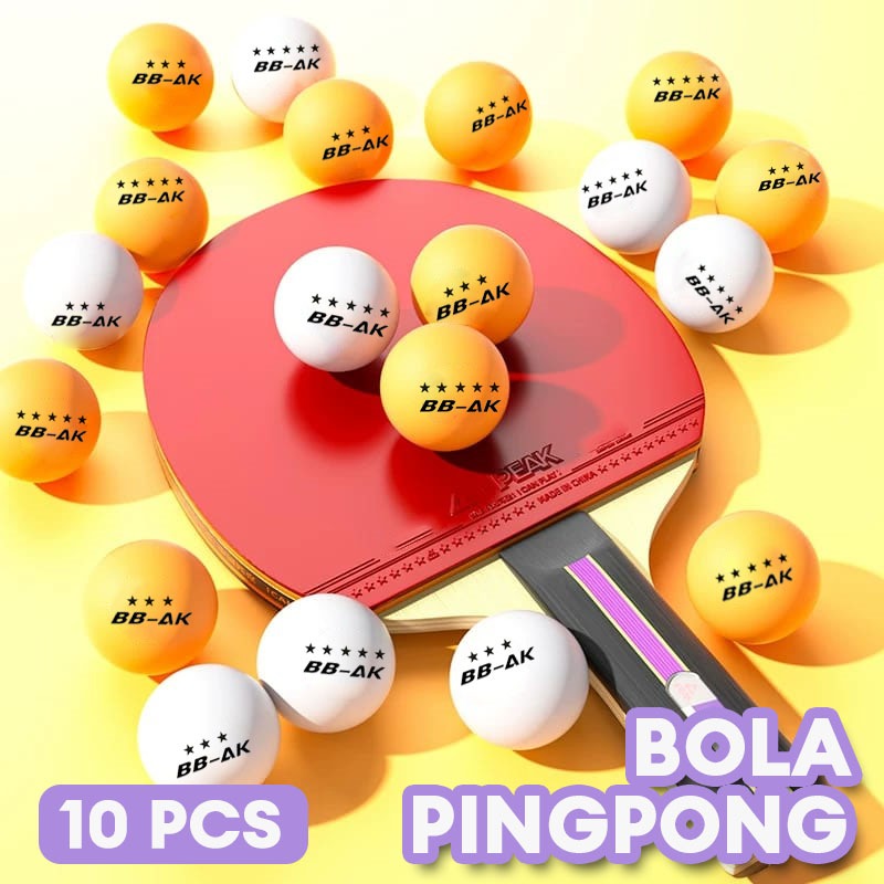 Jual BBAK SET 10 PCS Bola Pingpong / Bola Tenis Meja / Bola Ping pong ABS Bintang 5 dan Bintang ...