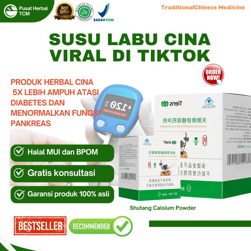 Jual SUSU LABU CINA - OBAT CINA DIABETES MELITUS SHUTANG KALSIUM POWDER ...