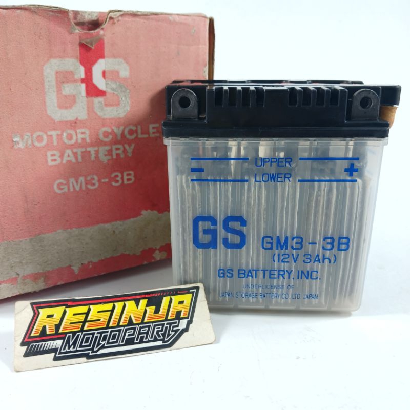 Jual Aki Accu Battery GS GM3 - 3B 12 Volt Yamaha Rx King Nsr Satria 2tak Lumba Hiu Ninja 150 R 2 ...