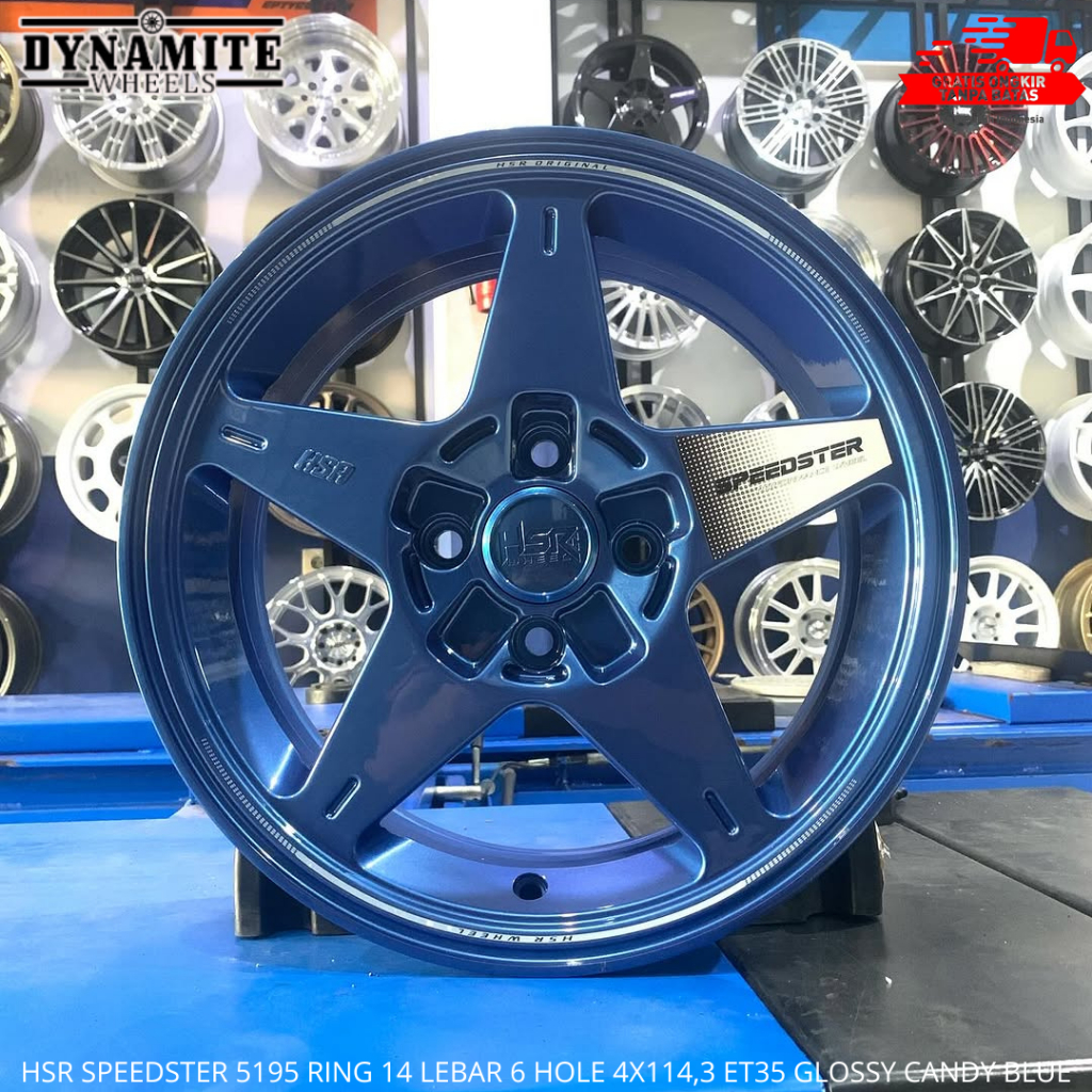 Jual VELG MOBIL RACING RING 14 HSR SPEEDSTER PCD 4x100- ET35 SMB VELG RACING BRIO KARIMUN WULING ...