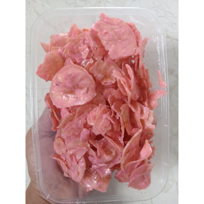 Jual keripik pisang lumer strawberry/keripik pisang coklat lumer/rasa ...