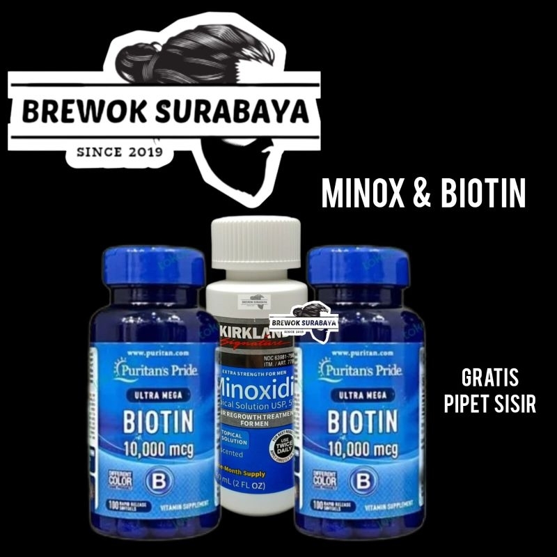 Jual Minok Biotin Puritans 10.00mcg isi 50 sofgel segel | Shopee Indonesia