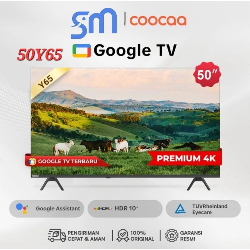 Jual LED TV Coocaa 50Y65 50 inch Smart google tv 4K UHD | Shopee Indonesia