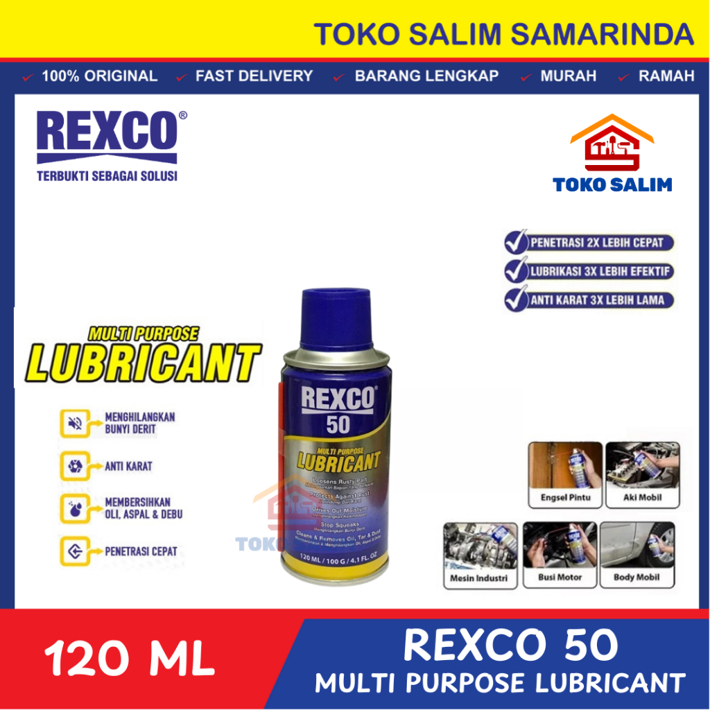 Jual REXCO 50 Multi Purpose Lubricant / Pelumas Mesin Anti Karat Serba ...