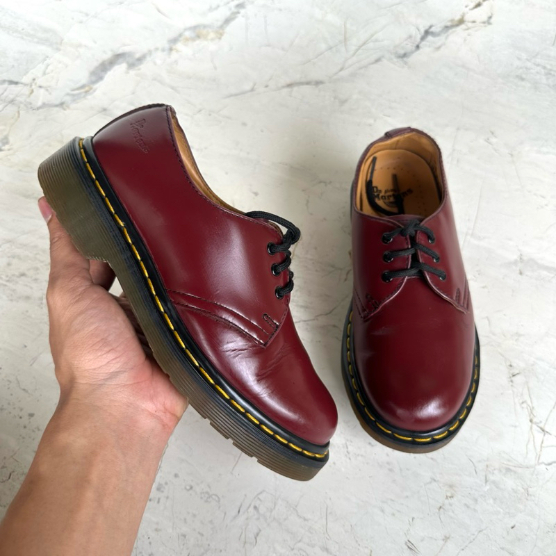 Jual Dr martens 1461 Red chery | Shopee Indonesia