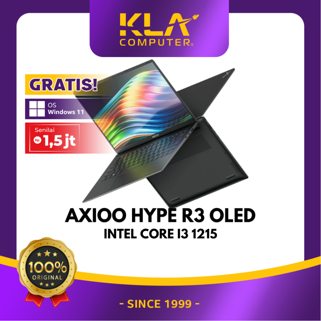 Jual Axioo Hype R3 R5 OLED Intel Core i3 1215 RAM 24GB SSD 256GB W11 14 ...
