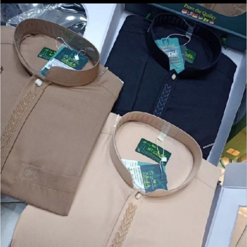 Jual baju Koko AL-MIA mt premium Arafah lengan polos / almia original ...