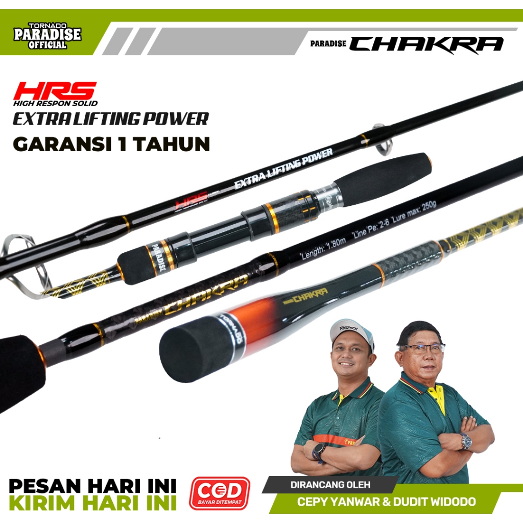 Jual Tornado Joran Paradise Chakra Jigging Mancing Dasaran Laut | PE 2 ...