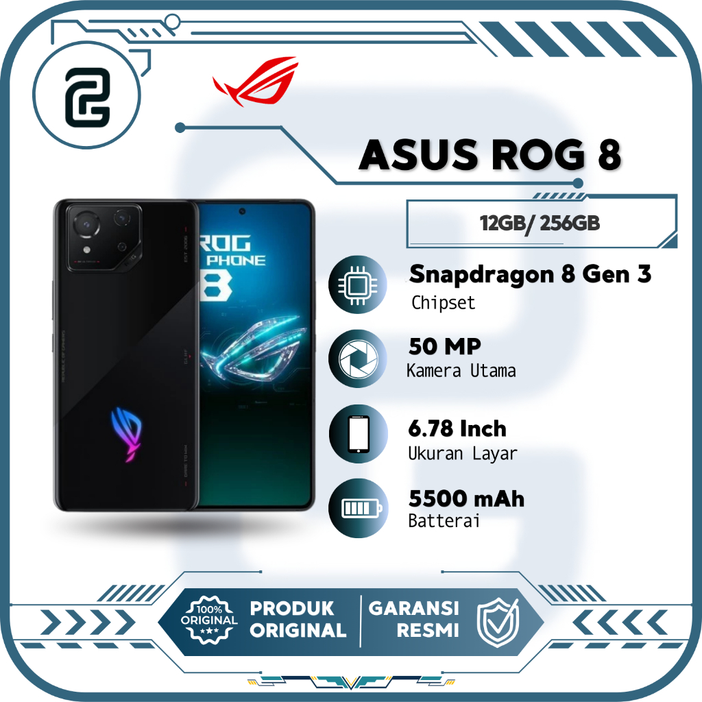 Jual ASUS ROG Phone 8 12/256 GB Snapdragon 8 Gen 3 NFC 50MP OIS LTPO ...
