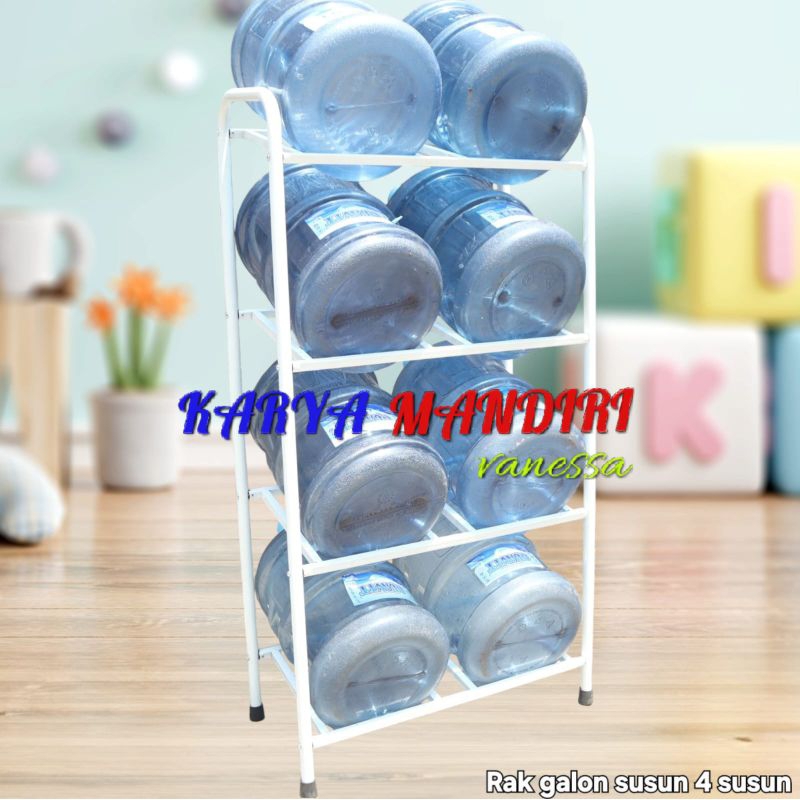 Jual Rak Galon Susun 4 Double 8 Galon Tempat Galon Susun Besi Kuat Dan ...