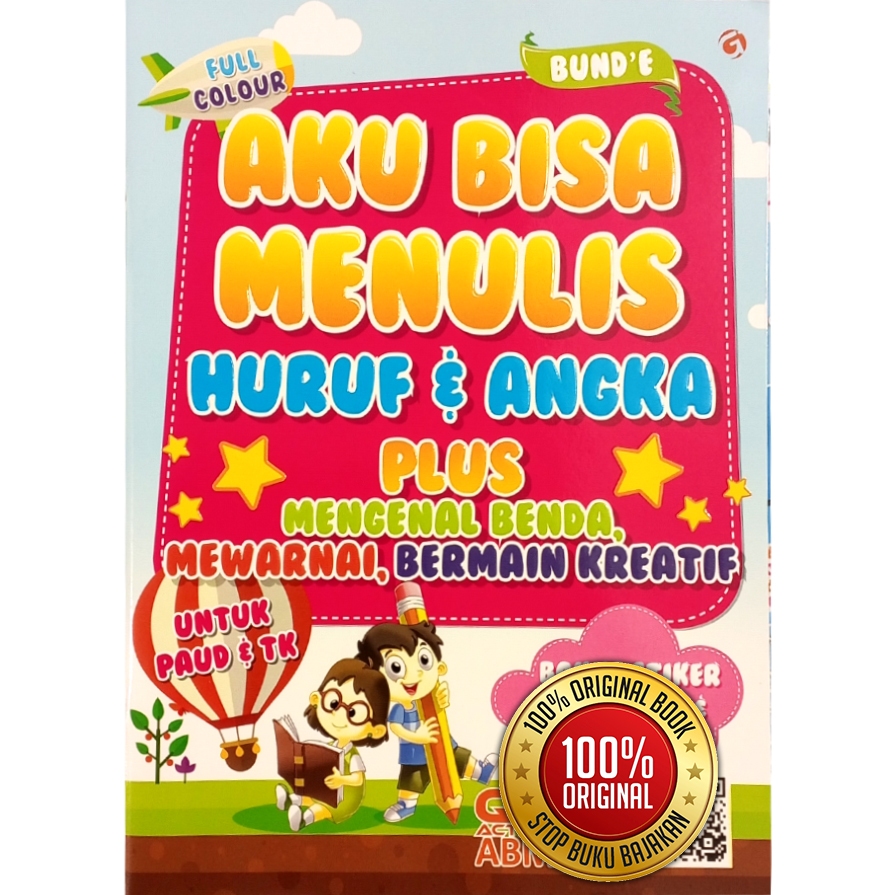 Jual AKU BISA MENULIS HURUF & ANGKA PLUS MENGENAL BENDA, MEWARNAI ...