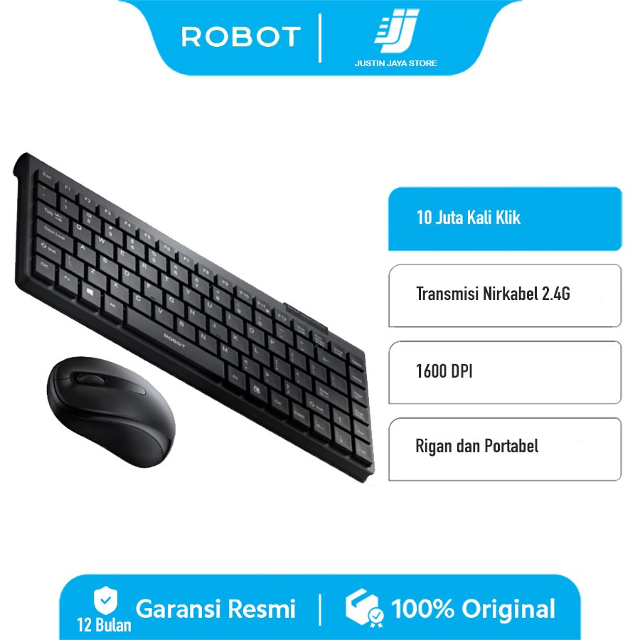 Jual ROBOT KM3500 Wireless Keyboard Mini Set Combo Keyboard Portable ...