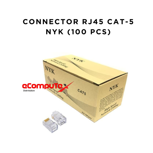 Jual CONNECTOR RJ45 CAT-5 NYK (100 PCS) / KONEKTOR RJ45 CAT 5 NYK ISI ...