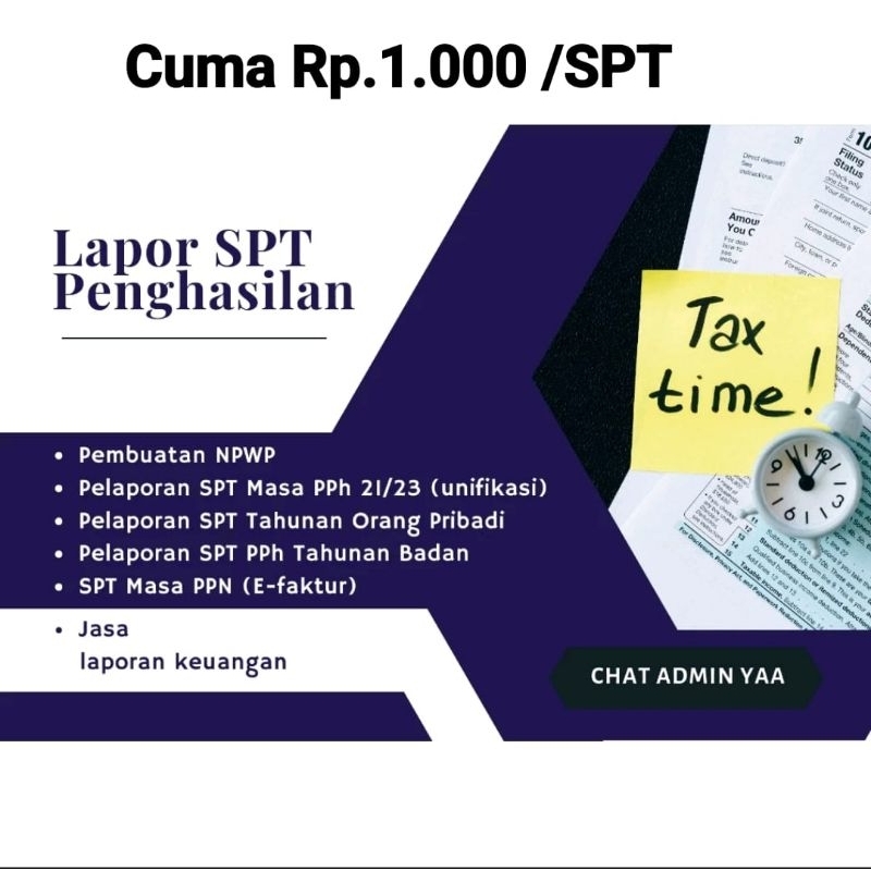 Jual Buku Jasa Pajak Lapor SPT Pribadi UMKM Karyawan Badan Unifikasi PT ...