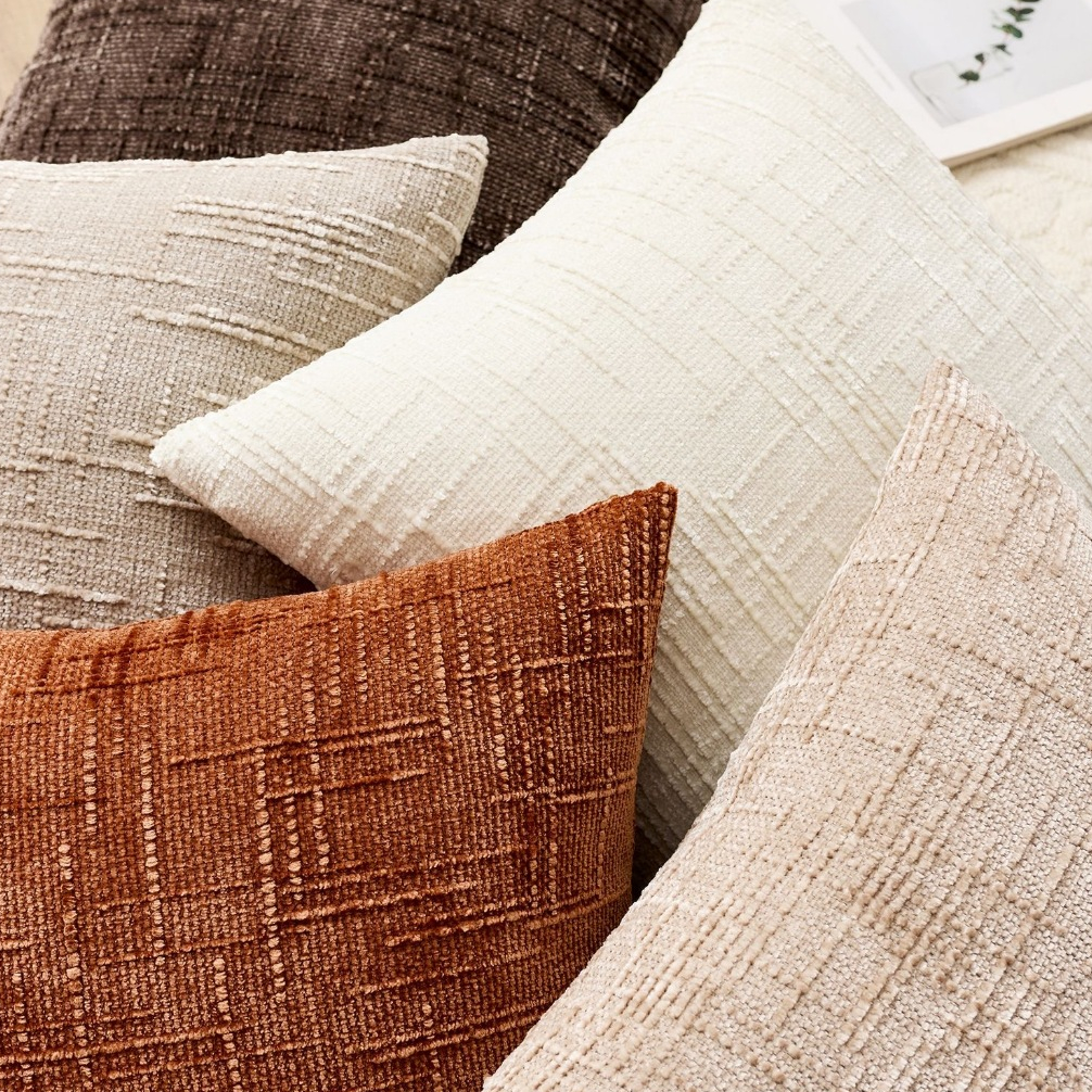 Jual SESEBI Sarung Bantal Sofa 45x45cm Texture Garis Timbul Premium ...