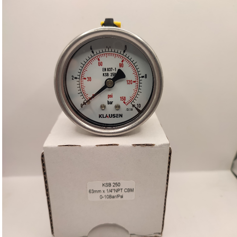 Jual Pressure Gauge 2,5" inch drat 1/4 NPT 10 Bar 150 Psi Manometer ...