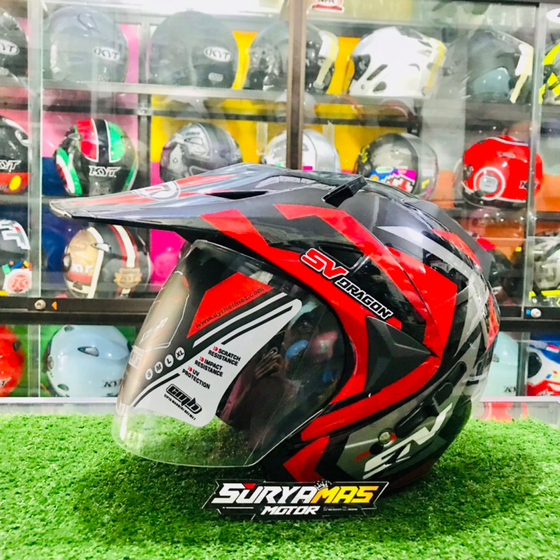 Jual HELM DYR MODEL CROS DOUBLE VISOR | Shopee Indonesia