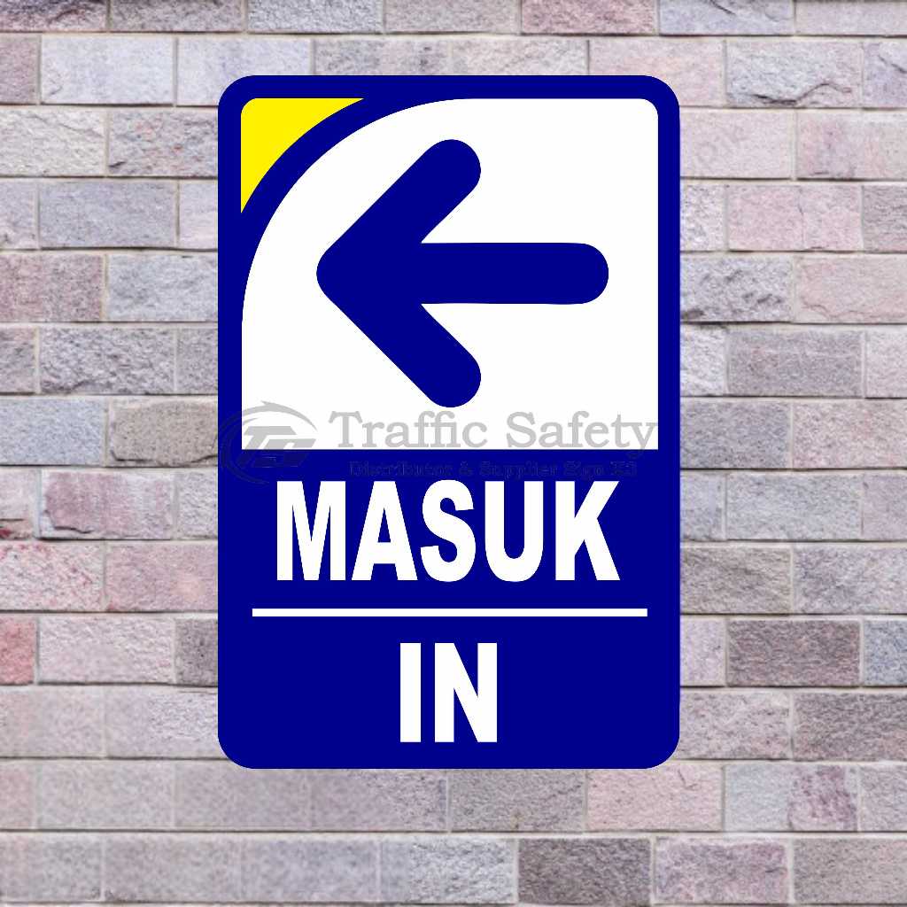 Jual Rambu petunjuk masuk - Plat Alumunium 1.2mm | Shopee Indonesia
