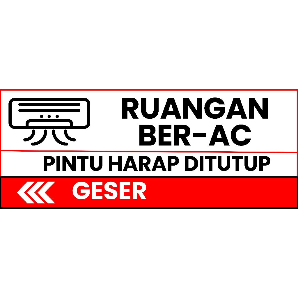 Jual STIKER LABEL TANDA SIMBOL RUANGAN BER AC | Shopee Indonesia