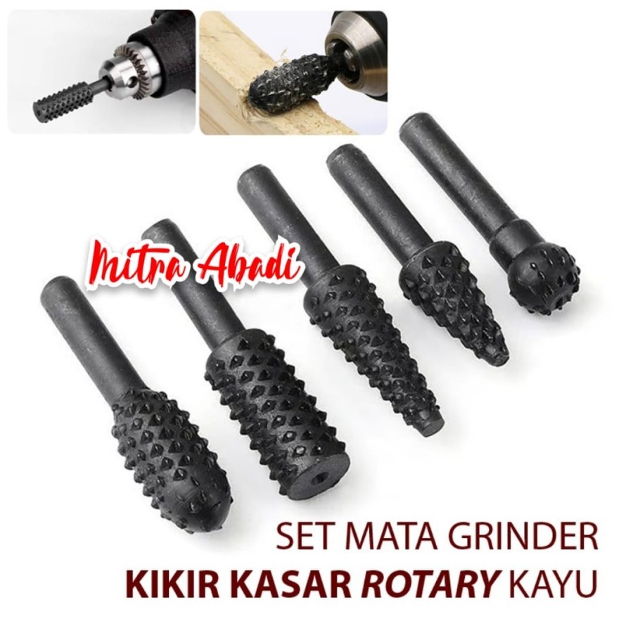 Jual Set Mata Grinder Kikir Kasar Rotary Kayu / Woodworking Rotary ...