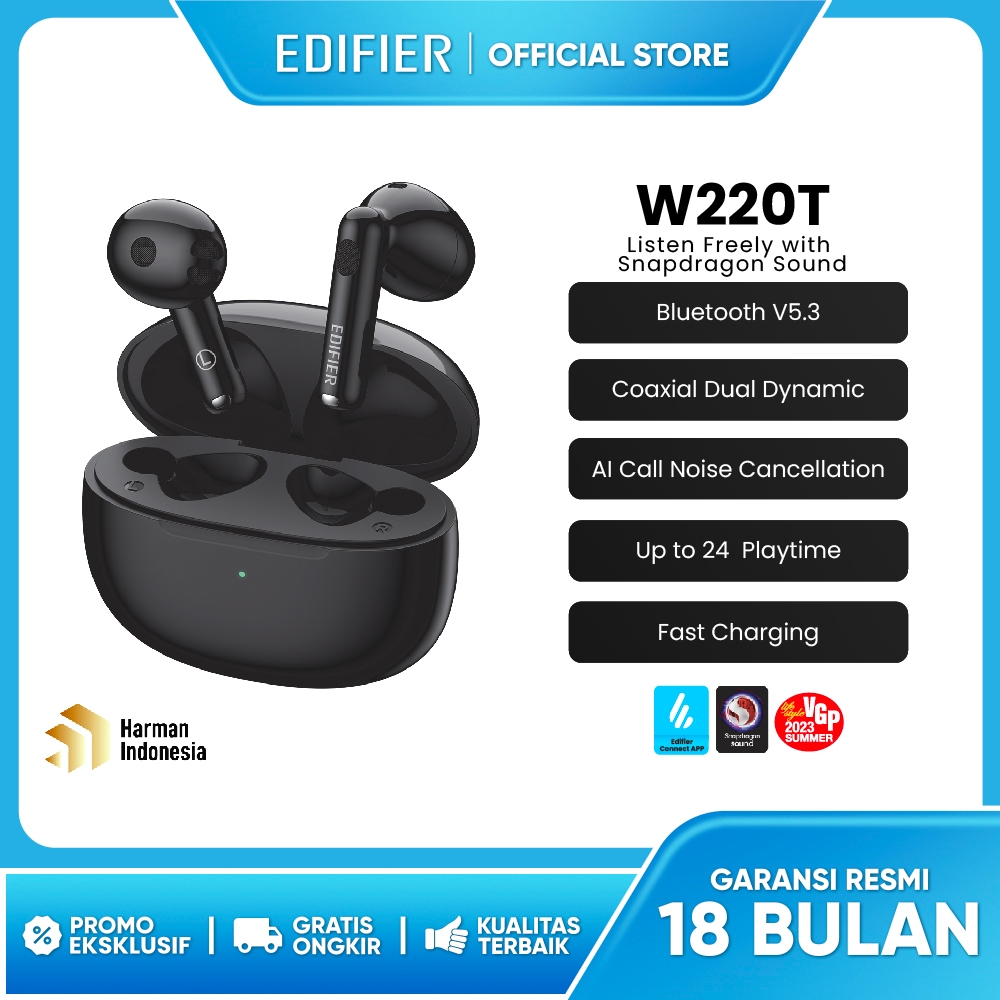 Jual Edifier W220T Listen Freely with Snapdragon Sound | Shopee Indonesia