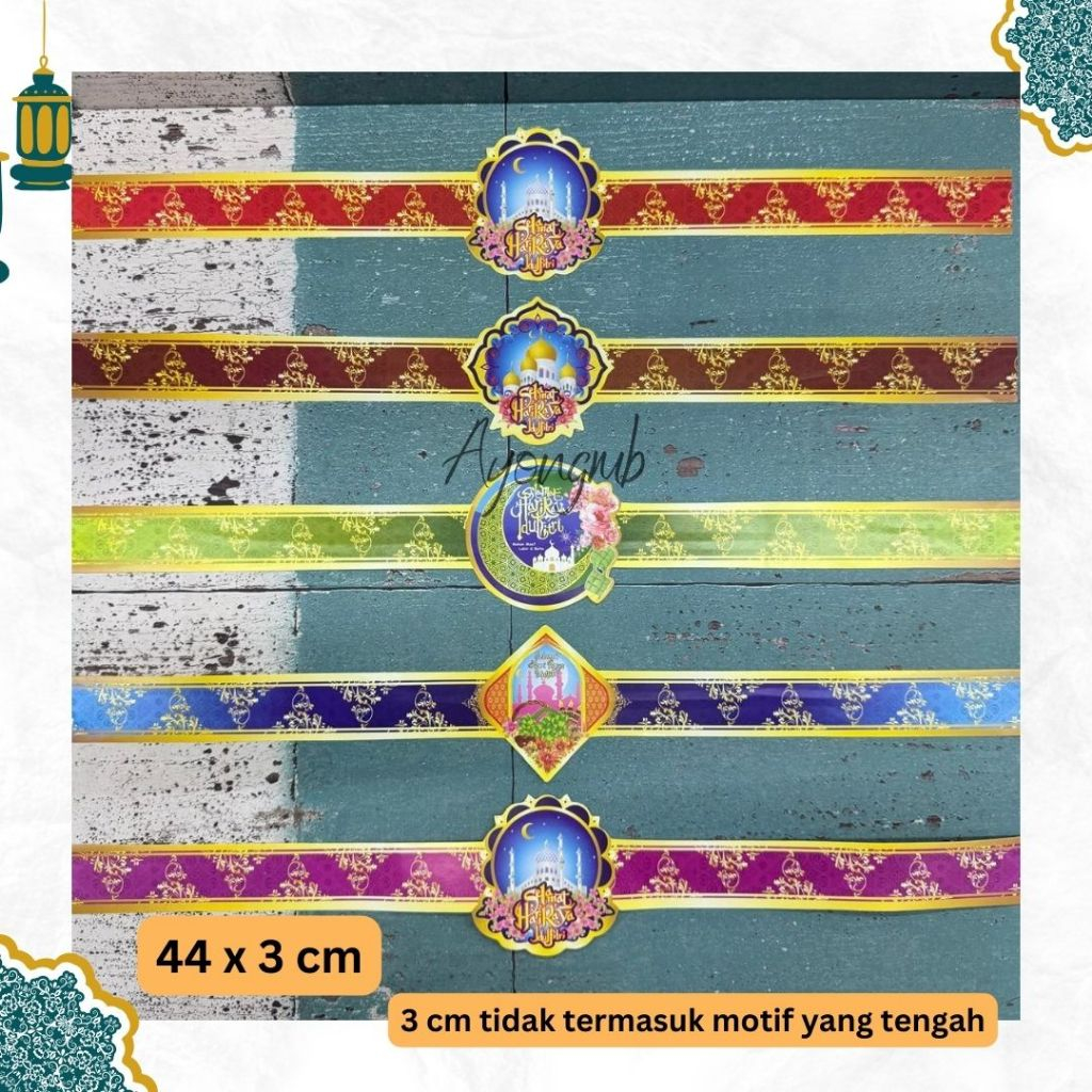 Jual (ECER) PAPER BELT PARCEL IDUL FITRI / KERTAS LABEL PARCEL / SABUK ...