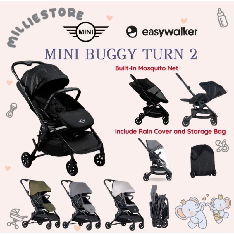 Jual EASYWALKER MINI BUGGY TURN 2 Autofold Stroller | Stroller Mini ...