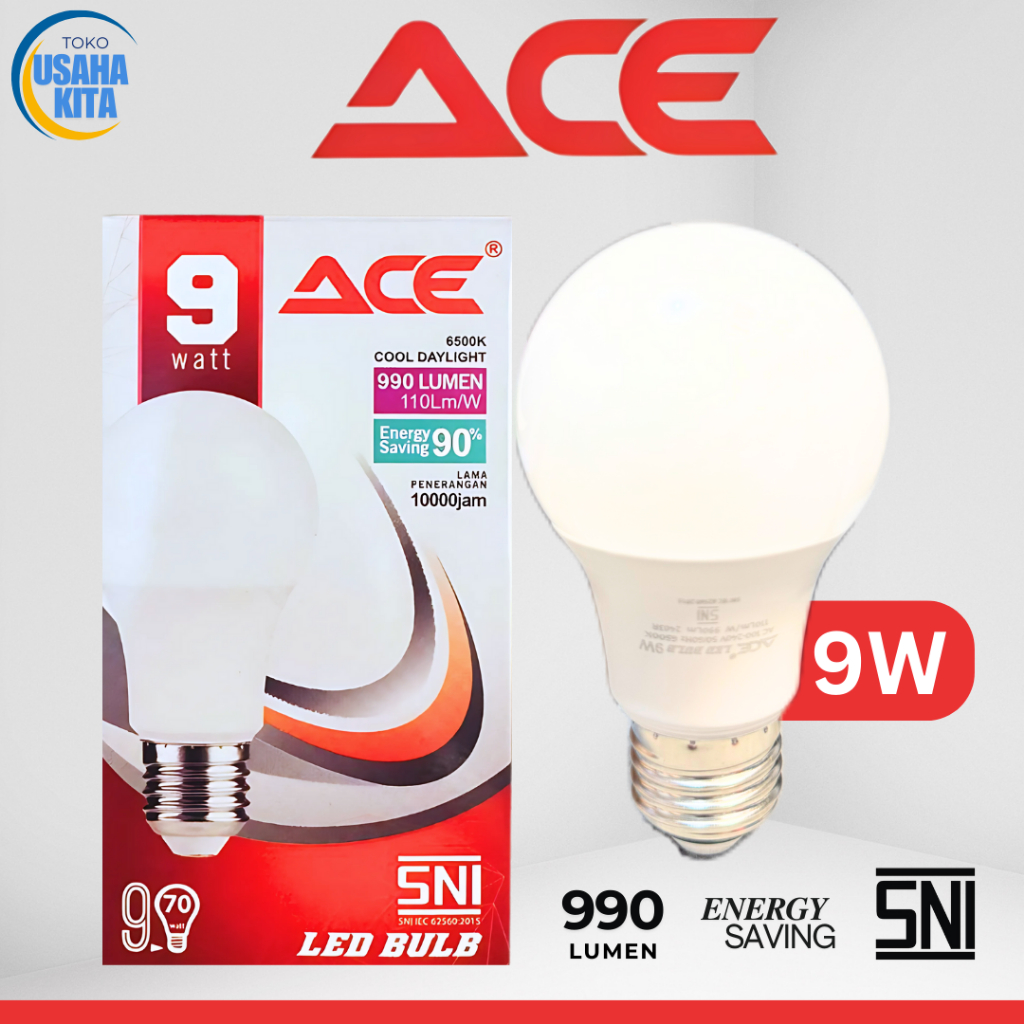 Jual LED BULB ACE 9 WATT | Shopee Indonesia