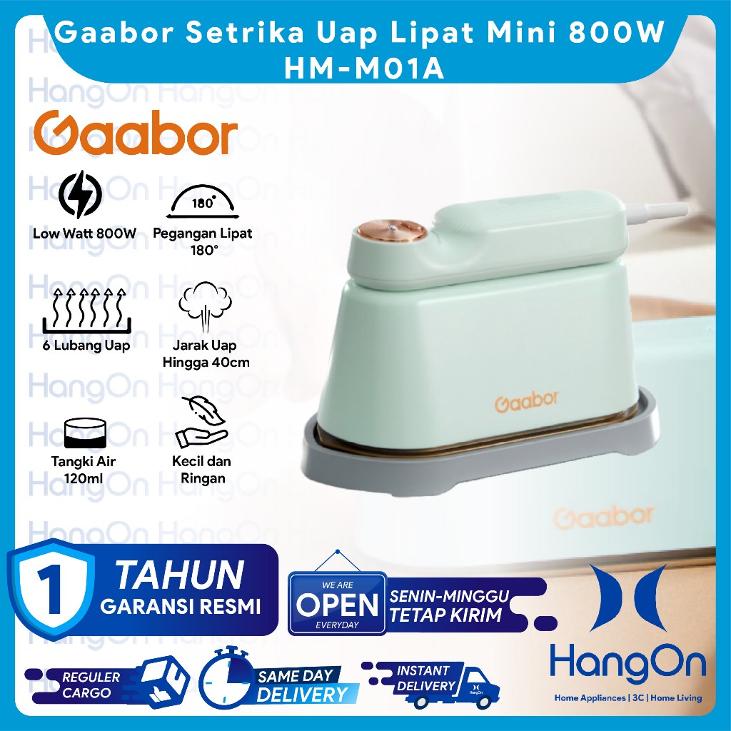 Jual Gaabor Setrika Uap Lipat Mini Travel 2in1 Low Watt 800W ...