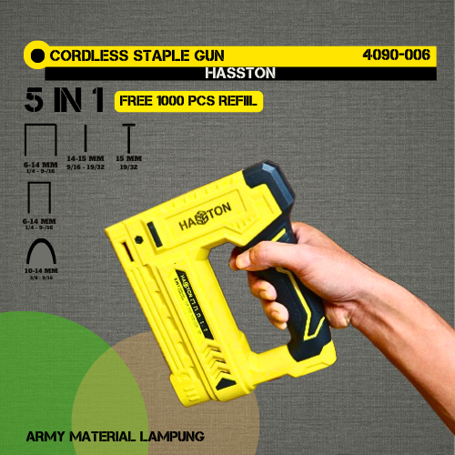Jual JUAL CORDLESS STAPLE GUN 5 IN 1 STAPLES TEMBAK BATERAI 4090-006 ORIGINAL HASSTON STAPLES ...