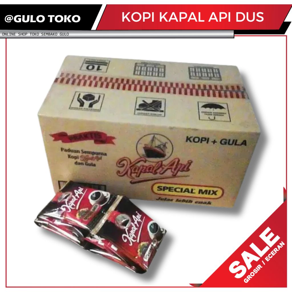 Jual Kopi Kapal Api + Gula Special mix kemasan Sachet 23g 1 DUS (GULO TOKO) | Shopee Indonesia