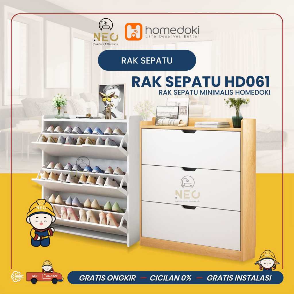 Jual NEO - RAK SEPATU HD 061 LEMARI SEPATU KAYU SHOE CABINET AESTHETIC ...