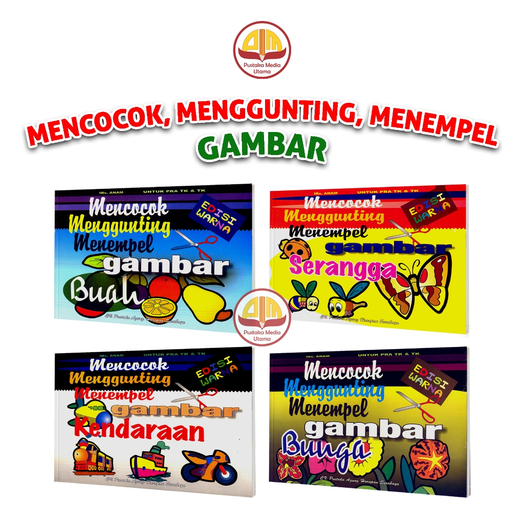 Jual Buku Mencocok Menggunting Menempel Gambar Untuk PAUD dan TK Taman ...